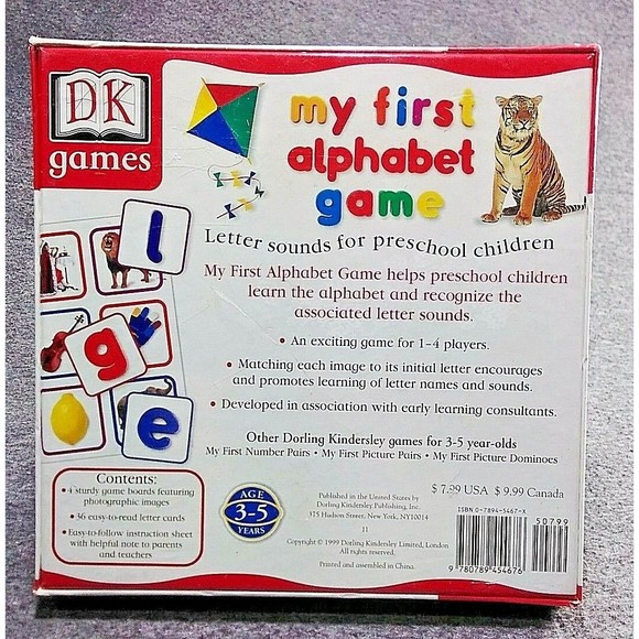DK Games | Toys | Dk Games My First Alphabet Game Learning Letter ...